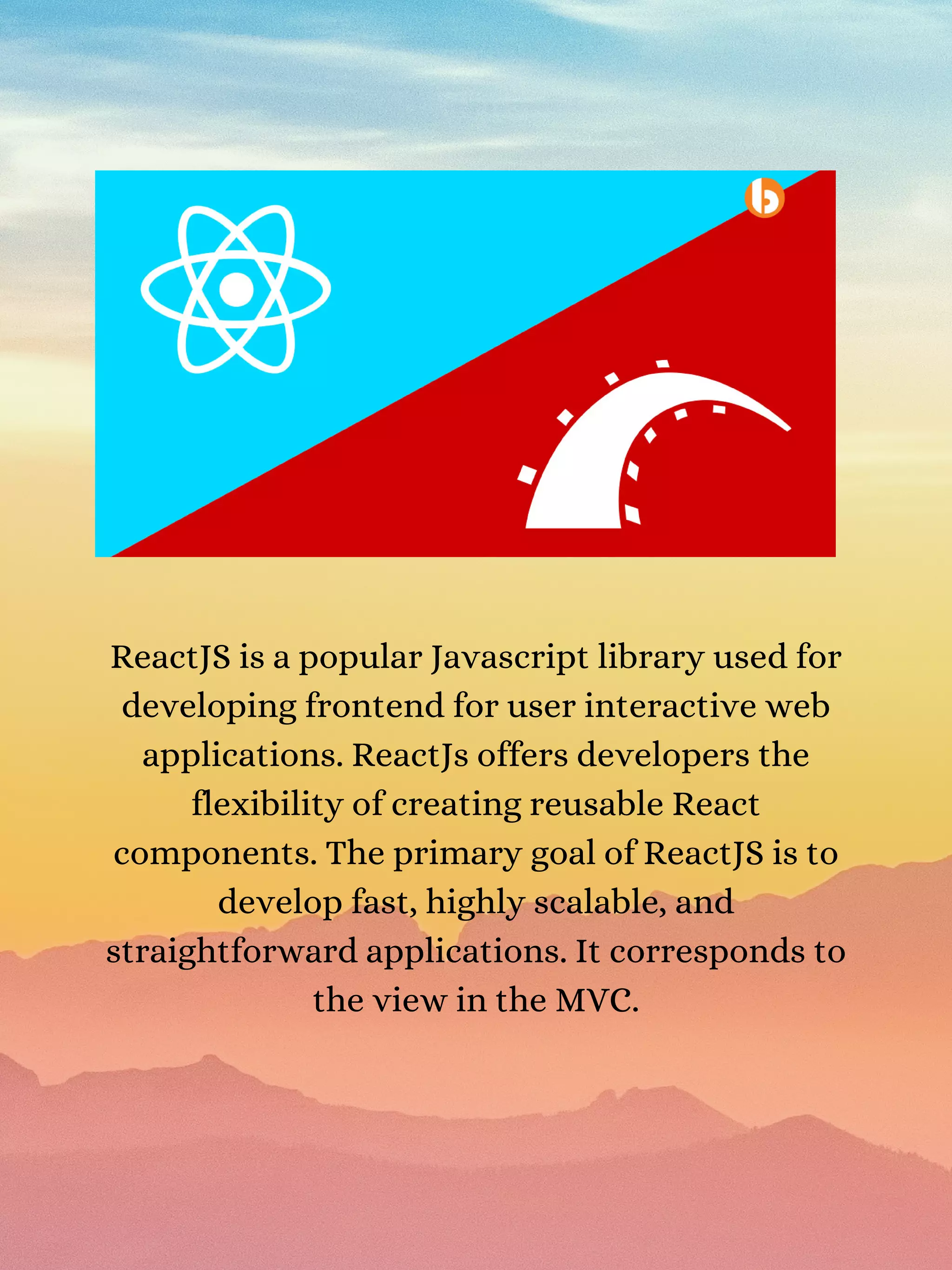 React with rails a perfect combination to build modern web application | PDF