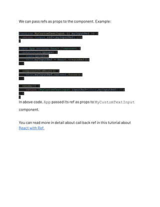 React with Ref | PDF | Web Development | Internet
