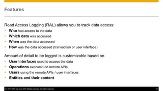 Read Access Logging (RAL) for SAP NetWeaver Overview | PDF