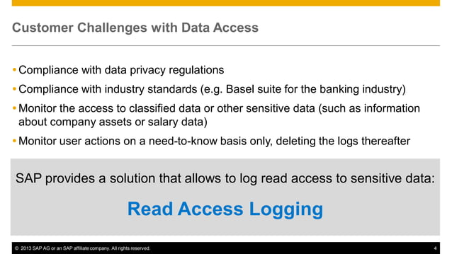 Read Access Logging (RAL) for SAP NetWeaver Overview | PDF