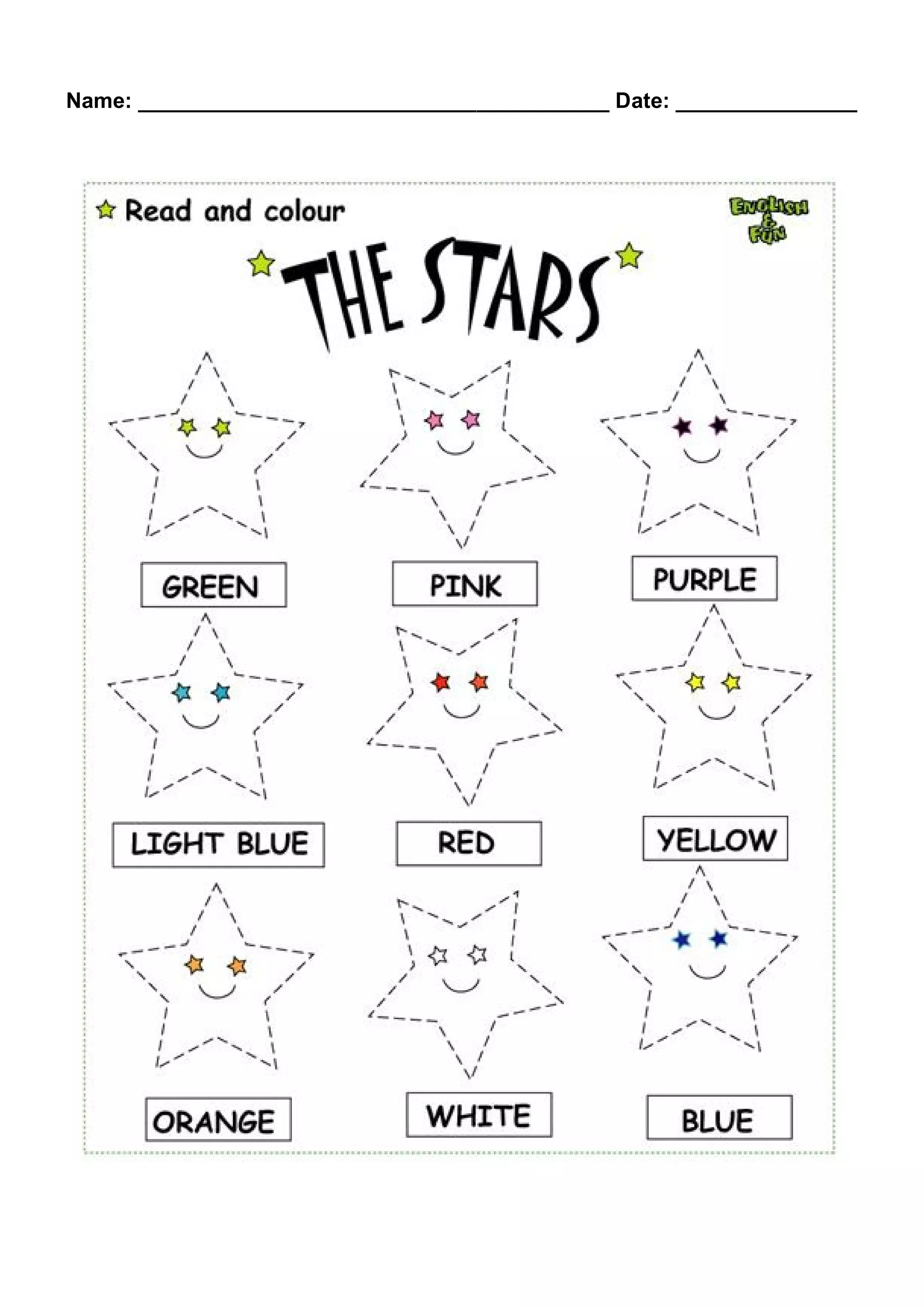Colour the stars | PDF