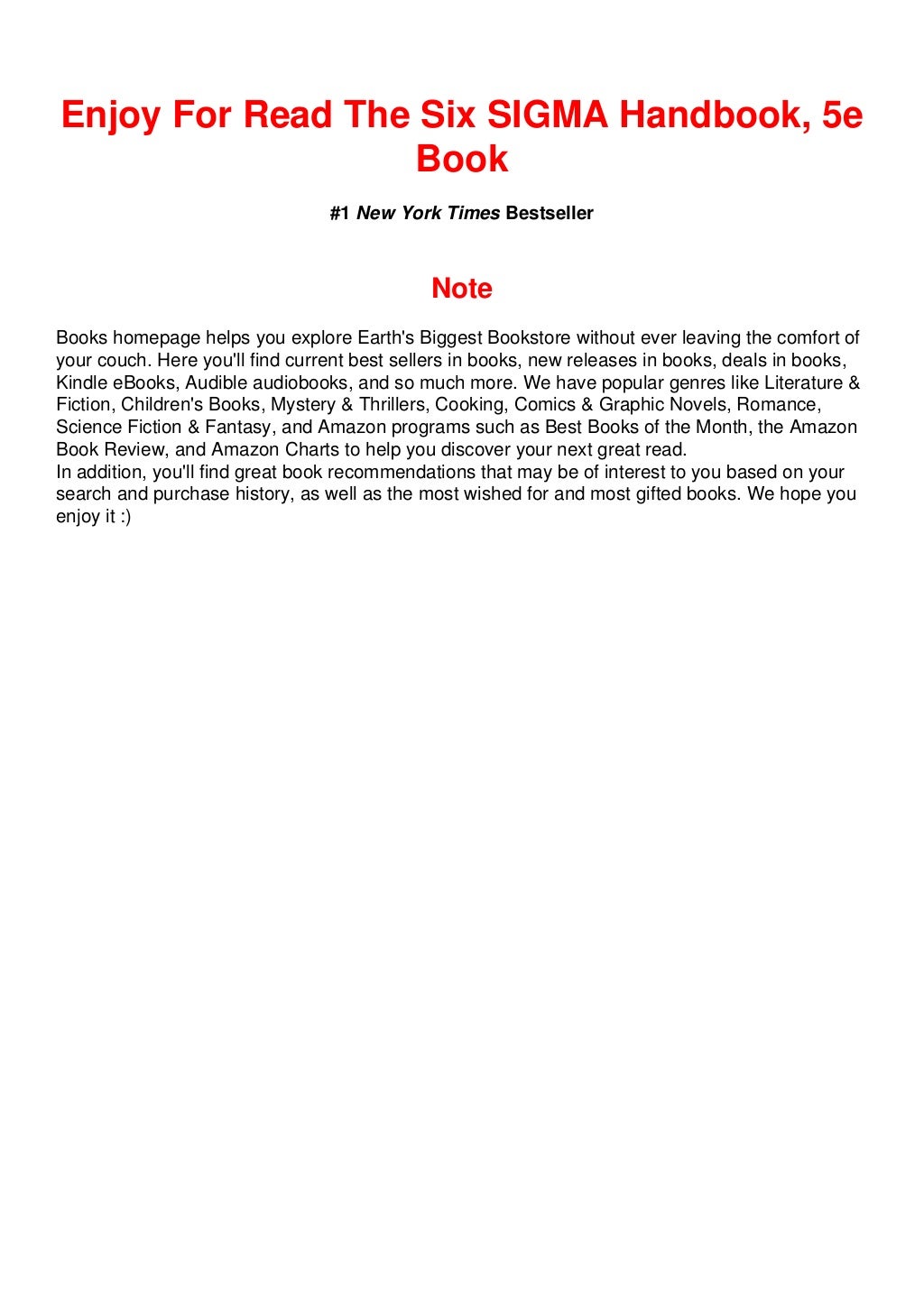 Read EBook Online The Six SIGMA Handbook 5e read-ebook-online-the-six-sigma-handbook-5e