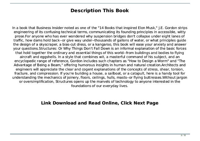 Structures or why things don t fall down book - winterpna