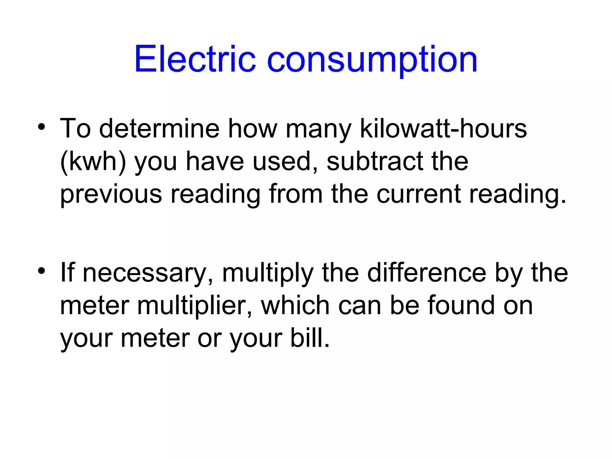 Read electric meter | PPT