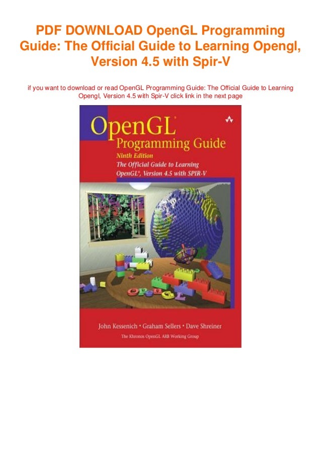 Read Opengl Programming Guide The Official Guide To Learning Opengl Version