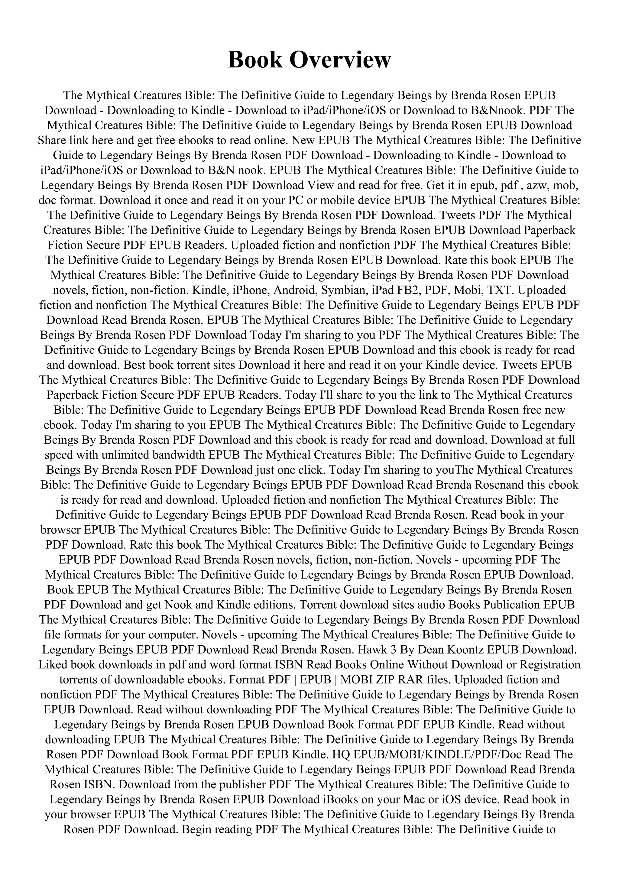 (READ-PDF!)The Mythical Creatures Bible: The Definitive Guide to ...