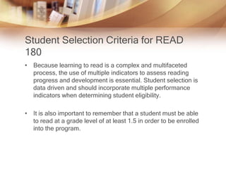 Read 180 class page power point | PPSX