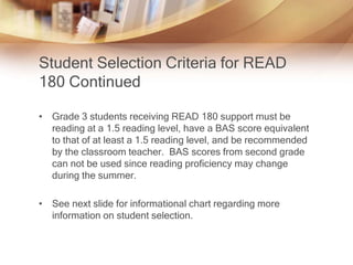 Read 180 class page power point | PPSX