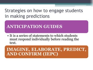 ACTIVATING PRIOR KNOWLEDGE AND INTEREST | PPTX | Educational Assessment ...