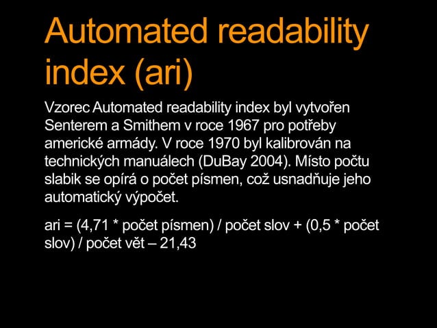 Readability formulas | PPT