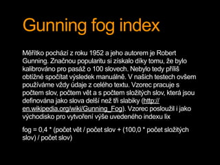 Readability formulas | PPT