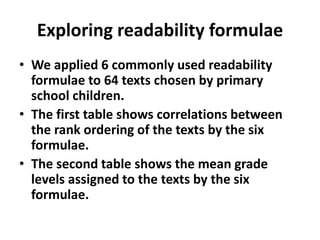 How to measure readability with an easy way? .pptx