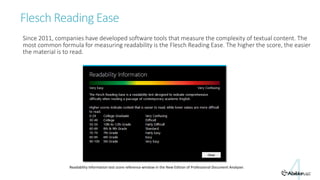 Document Readability Analysis | PPT | Free Download