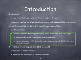 Readactor-Practical Code Randomization Resilient to Memory Disclosure | PPT