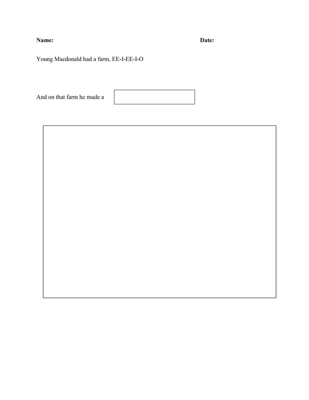 "Young MacDonald" Read Aloud Lesson Plan | PDF