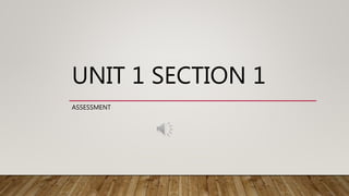 Read aloud quiz unit 1 section 1 assessment 1 modified (1) | PPT
