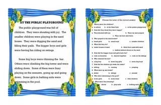 This handouts is for English Oral Proficiency. This helps the students ...