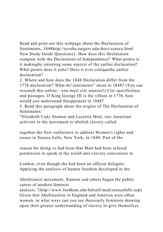 Read and print out this webpage about the Declaration of Senti.docx