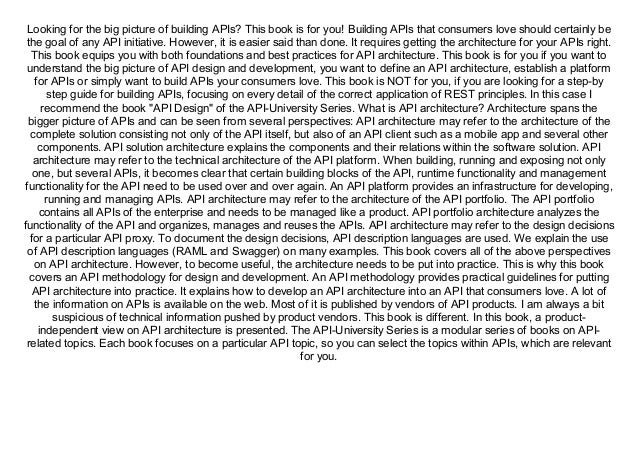 [txt] API Architecture: The Big Picture for Building APIs (API University Series) (Volume 2)