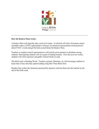 Read-A-Thon Materials | PDF