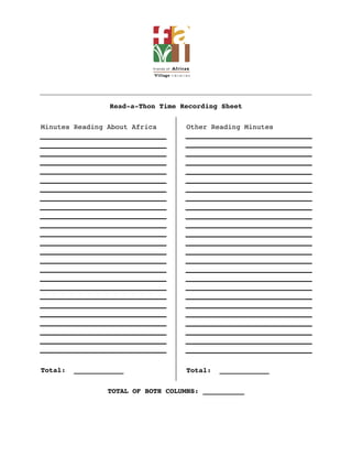 Read-A-Thon Materials | PDF