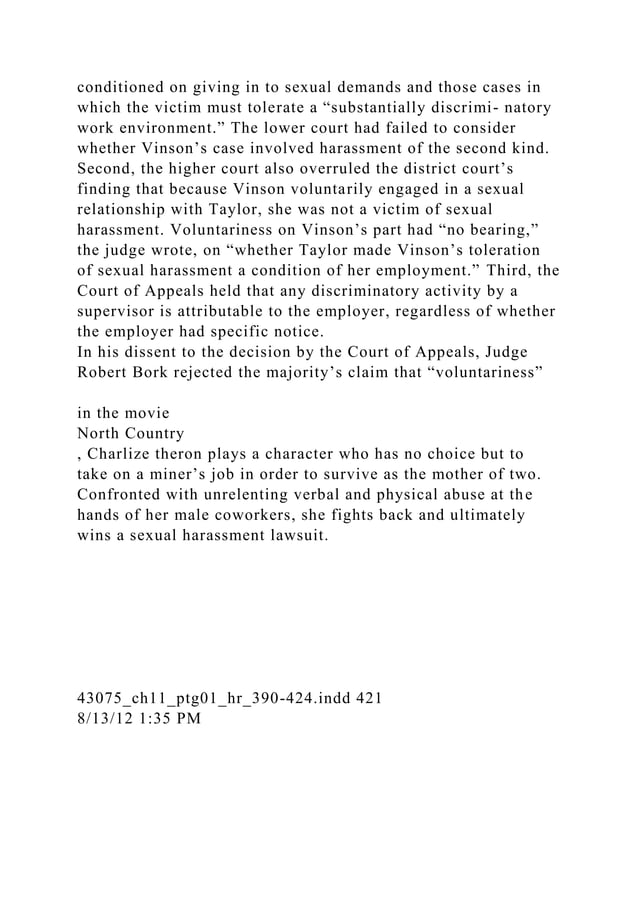 Read Case 11.4 Consenting to Sexual Harassment, located here or.docx