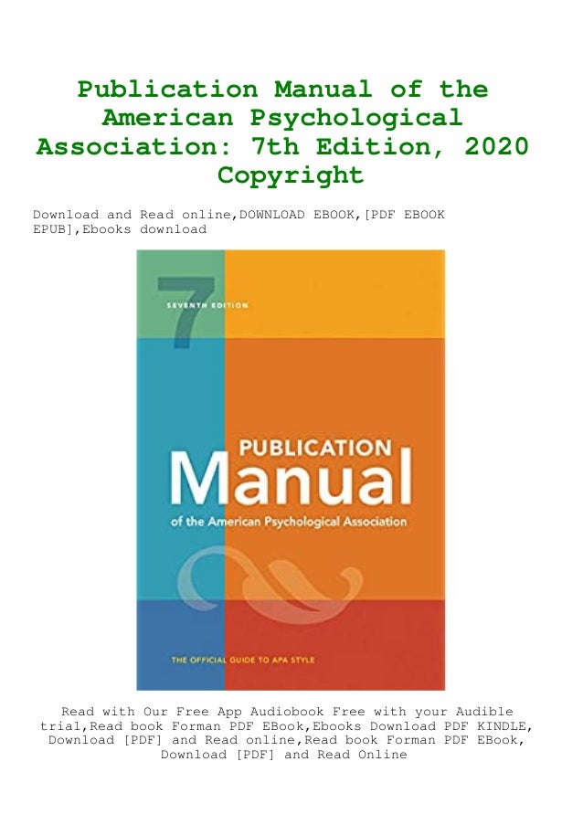 publication manual of the american psychological association (6th edition)