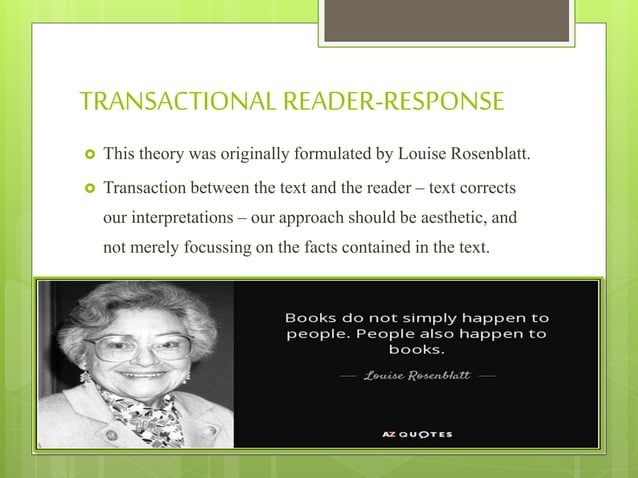 Reader response theory | PPT