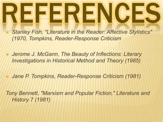 Reader response theory ppt | PPTX