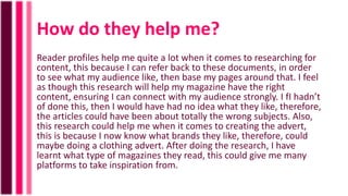 Reader profiles | PPTX | Marketing and Advertising | Business