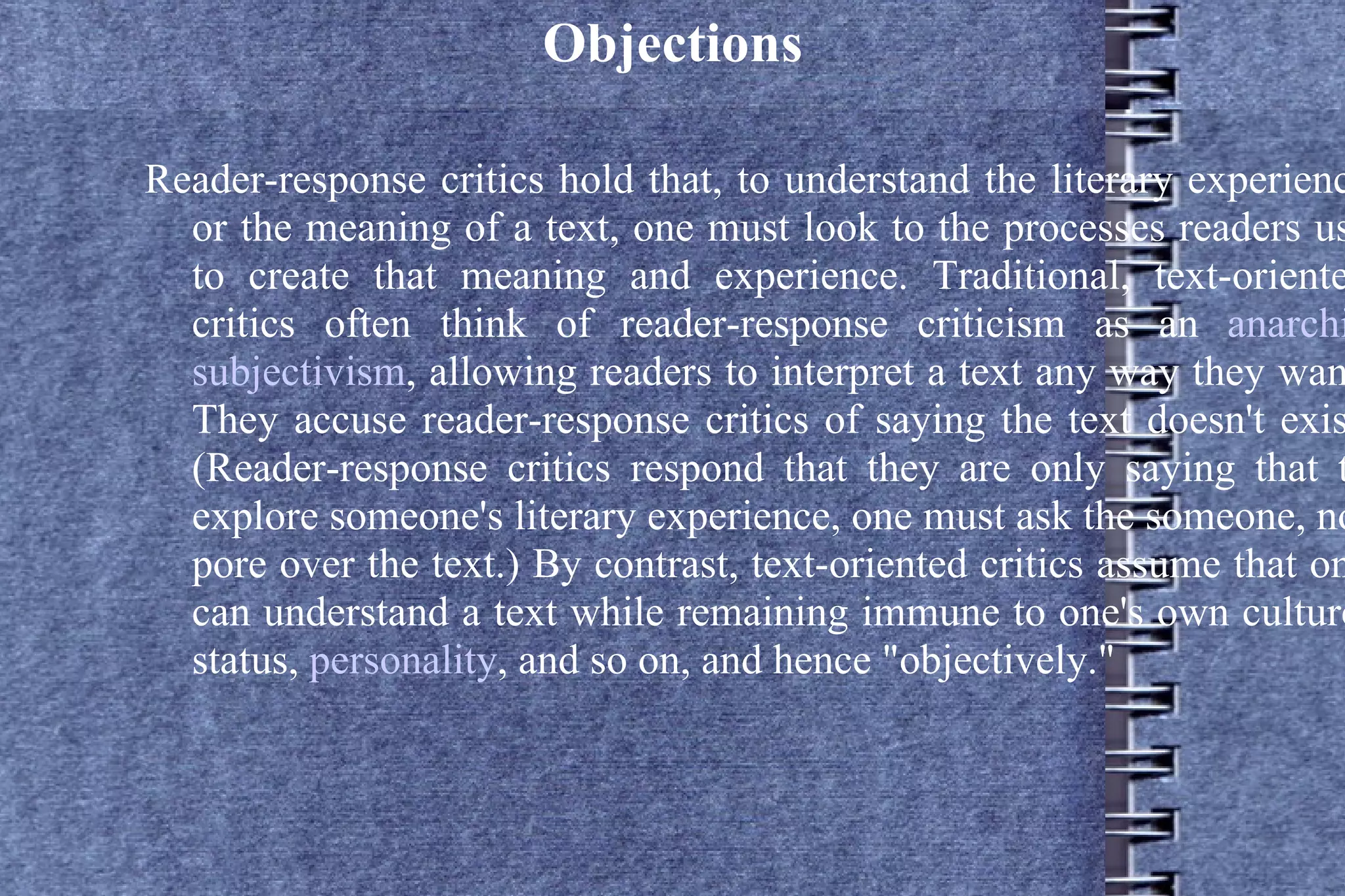 Reader response | PPT