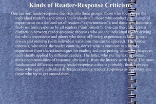 Reader response | PPT