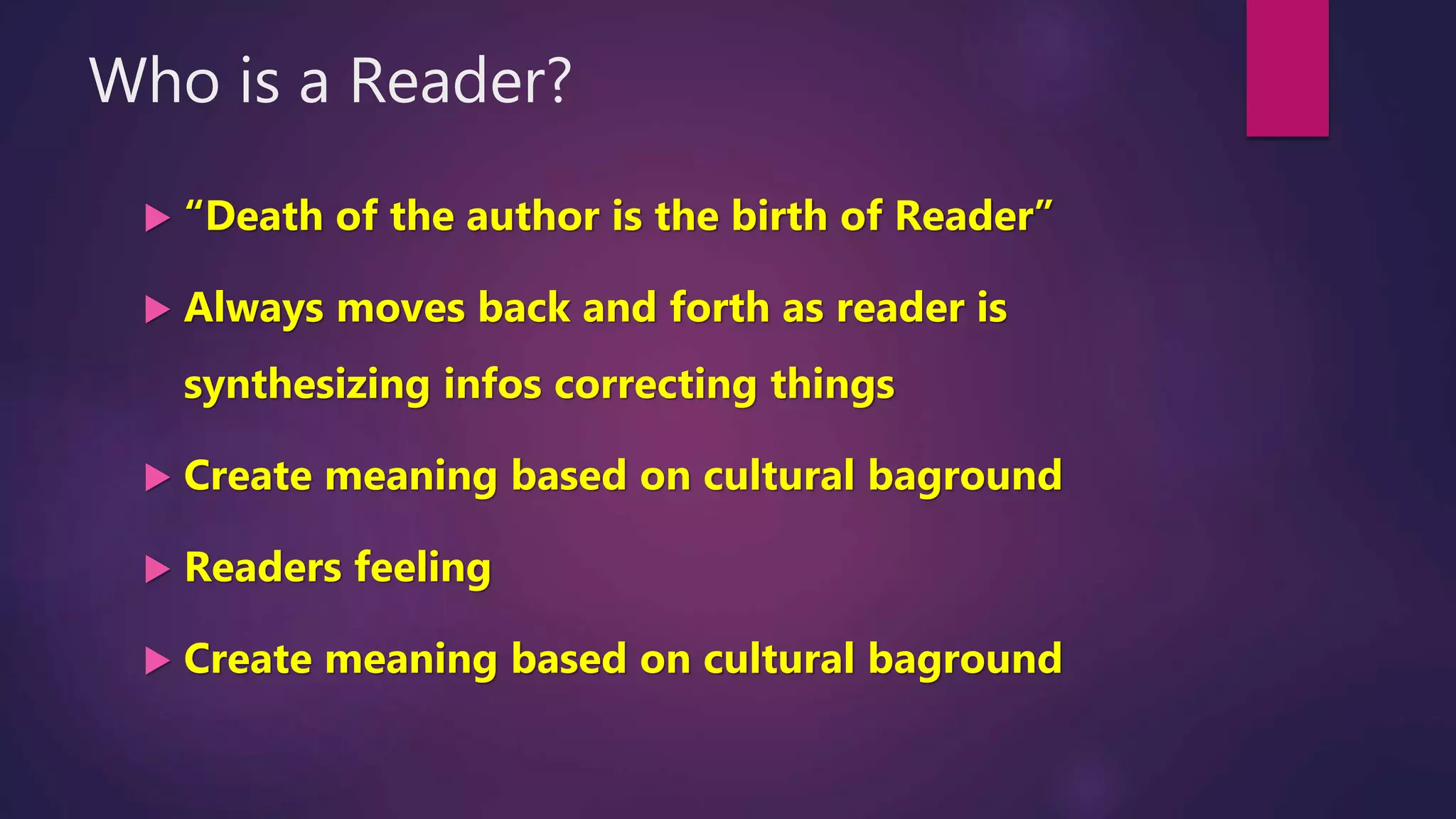 Reader response | PPT