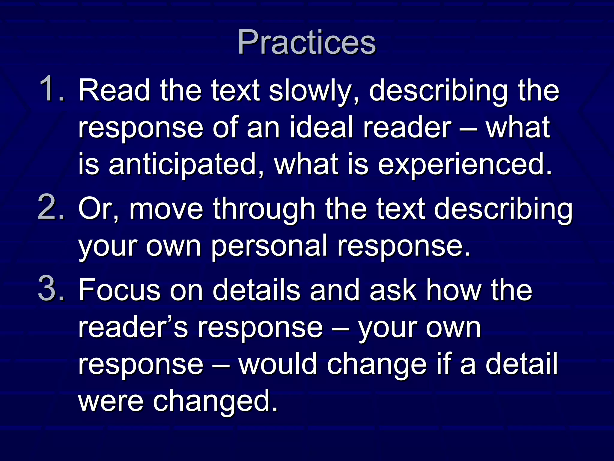 Reader response | PPT