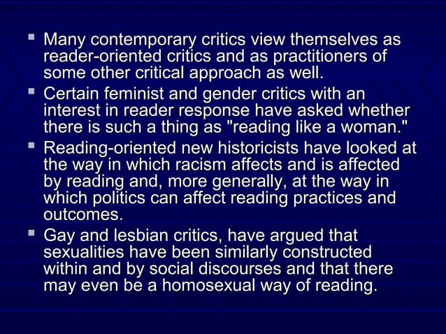 Reader response | PPT | Poetry | Books and Literature