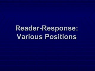 Reader response | PPT