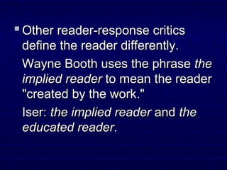 Reader response | PPT