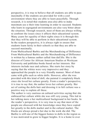 Reader response From still separate, still Unequal America’.docx