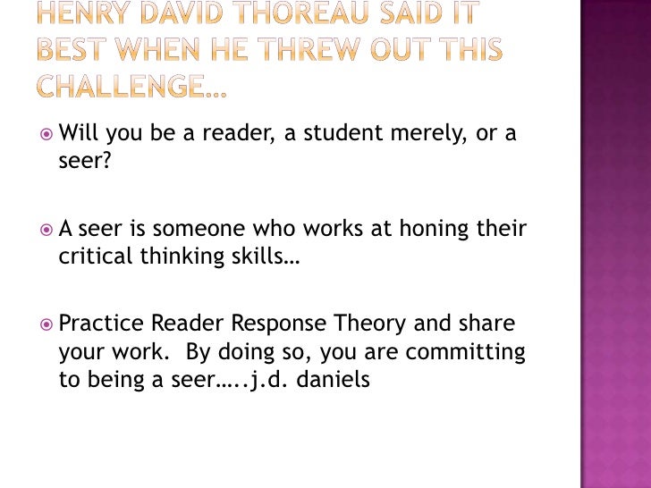 Reader Response Theory
