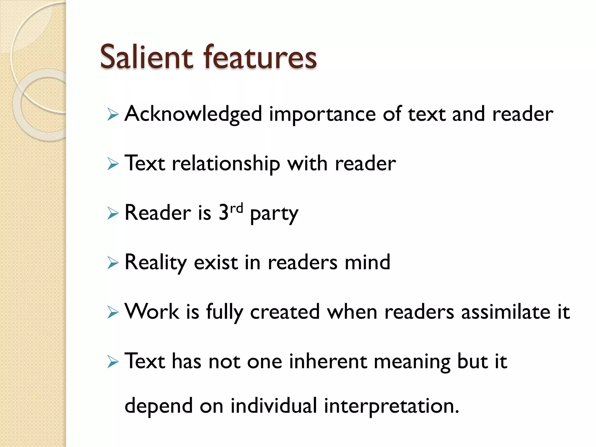 Reader response theory | PPTX