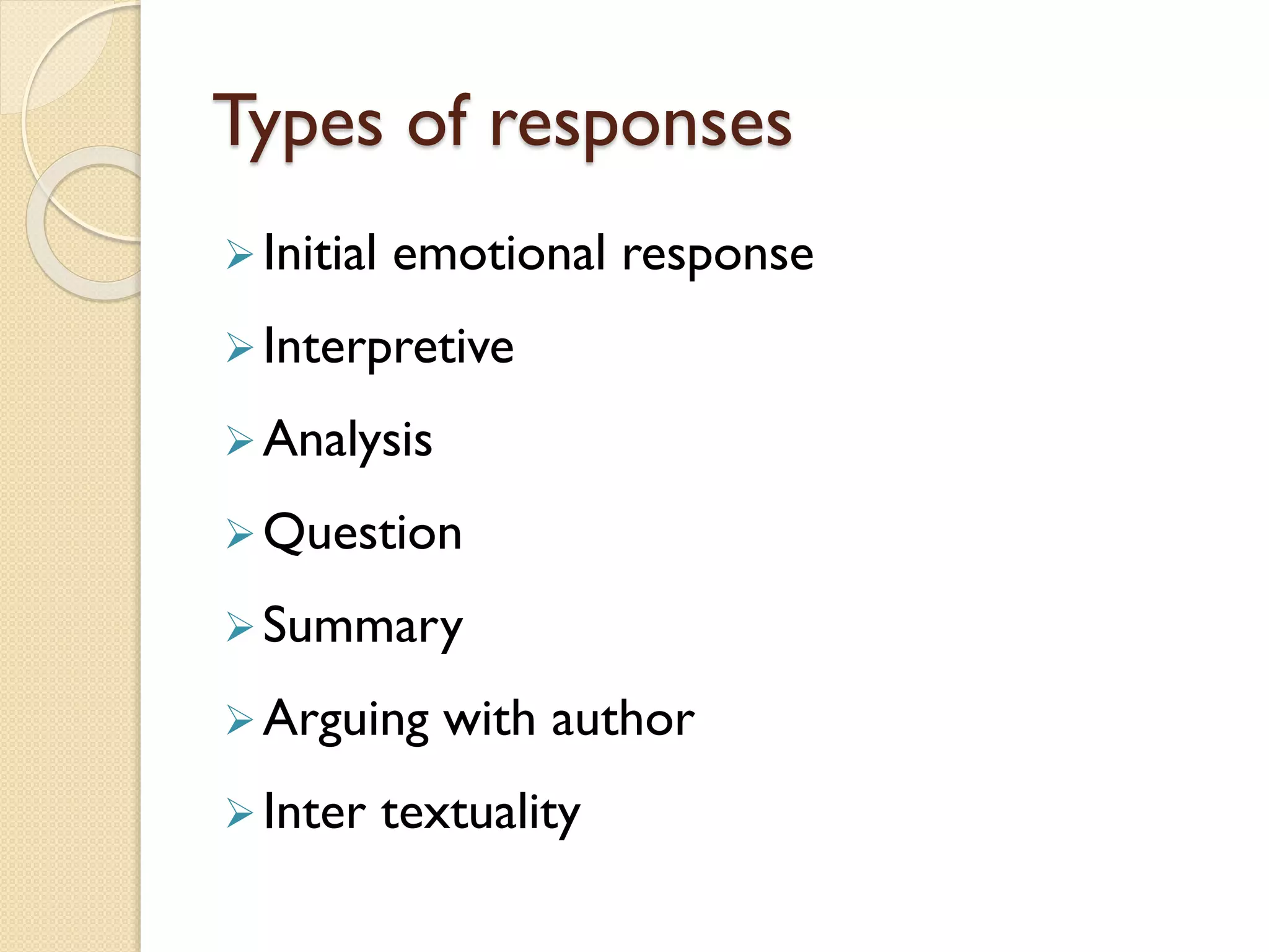 Reader response theory | PPTX