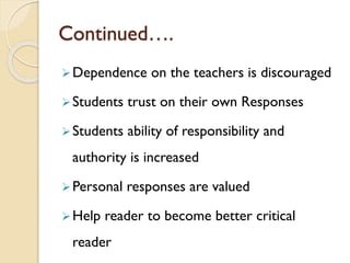 Reader response theory | PPTX