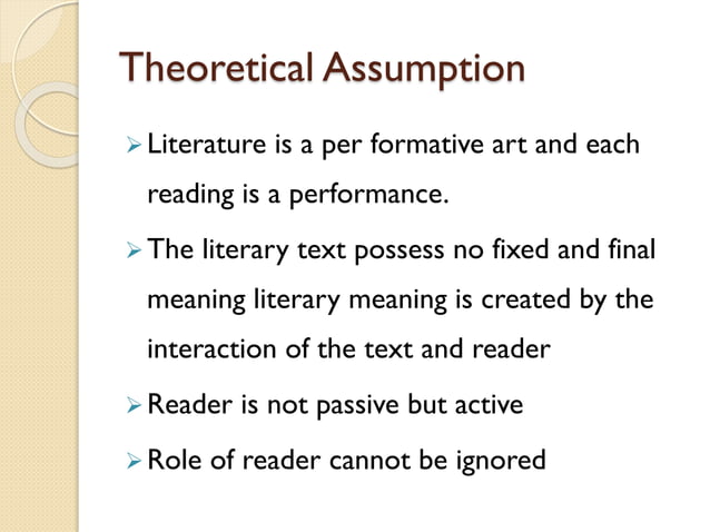 Reader response theory | PPTX