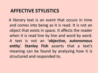 Reader Response Theory/Formalism | PPTX
