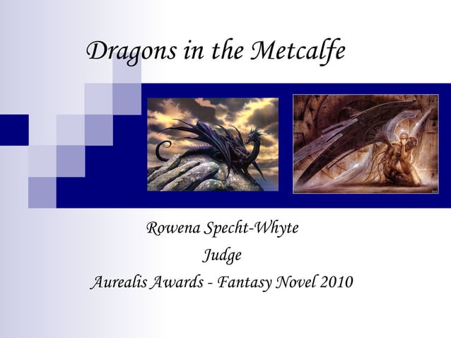 Readers advisory seminar - Aurealis Awards by Rowena Specht-Whyte | PPT