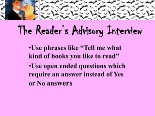 Reader's Advisory Training | PPTX