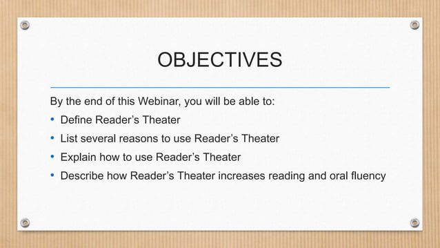[RELO] Using Readers Theater in the EFL Classroom | PPTX