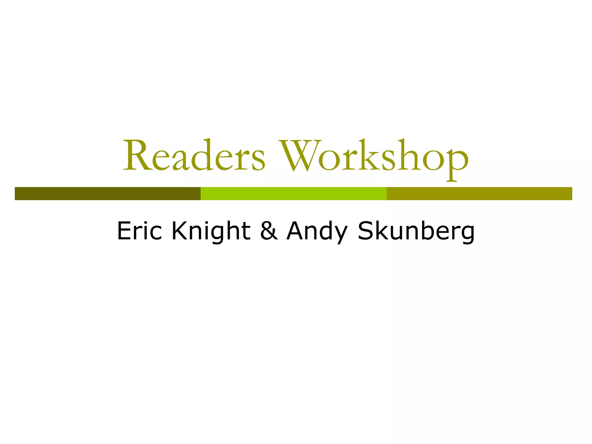 Readers workshop | PPT