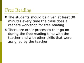 Readers workshop | PPT