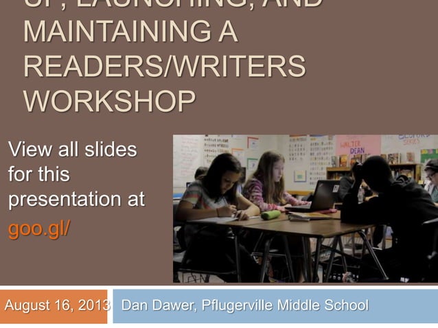 Readers writers workshop | PPTX | Homework and Study | Education